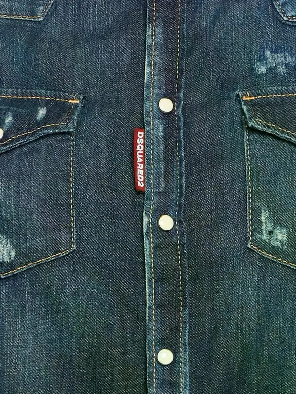 Dsquared2 Distressed Chambray Shirt
