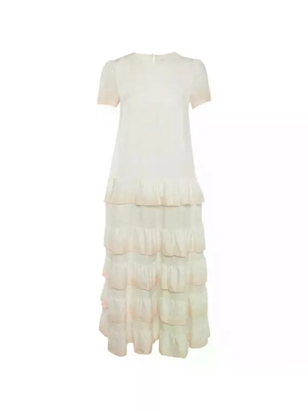 Maje Ralaxy Ruffled Maxi Dress - Neutrals