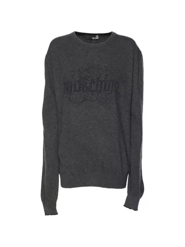 Moschino Logo Print Crew Neck Sweater