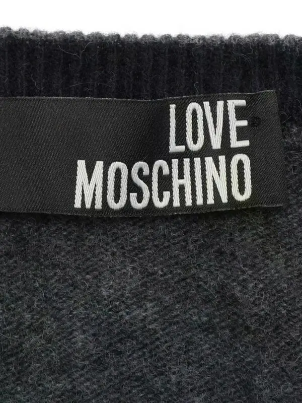 Moschino Logo Print Crew Neck Sweater