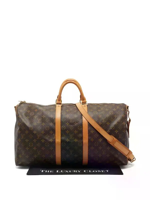 LOUIS VUITTON 2005 55 Keepall Bandoulière Monogram-pattern Duffel Bag