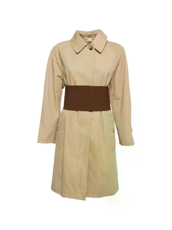 Burberry Gabardine Trench Coat - Neutrals