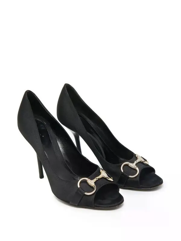 Gucci Horsebit Peep-toe Pumps