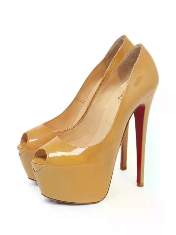 CHRISTIAN LOUBOUTIN Lady Peep Platform Heeled Pumps