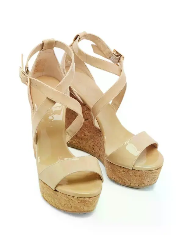 JIMMY CHOO Portia Cork Wedge Sandals