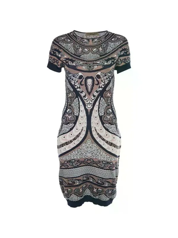 Alexander McQueen Jacquard-knit Midi Dress - Neutrals