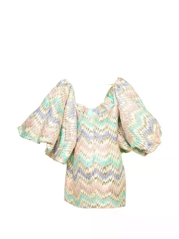 424 Chevron Jacquard Mini Dress