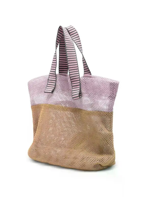 ÉPICE Colour-block Mesh Tote Bag