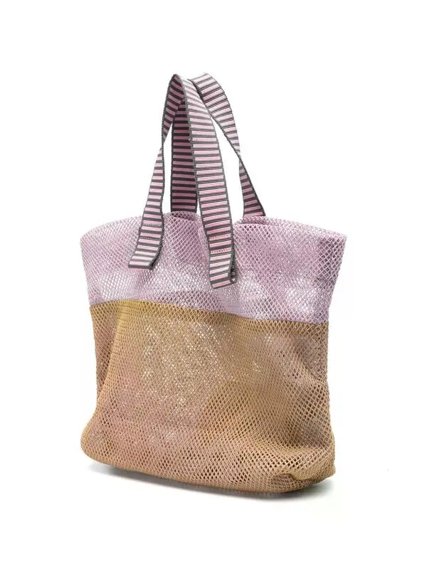 ÉPICE Colour-block Mesh Tote Bag