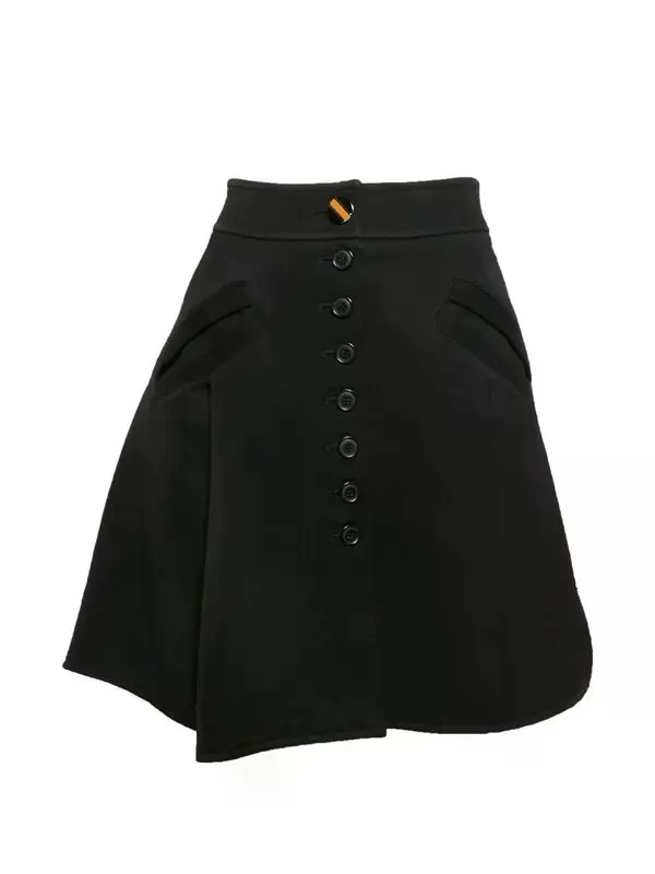 LOUIS VUITTON Button-up Knit Mini Skirt