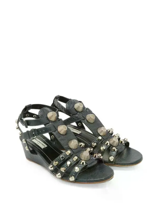 Balenciaga Arena Studded Wedge Sandals