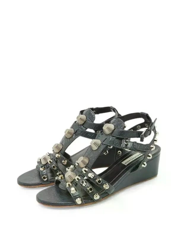 Balenciaga Arena Studded Wedge Sandals
