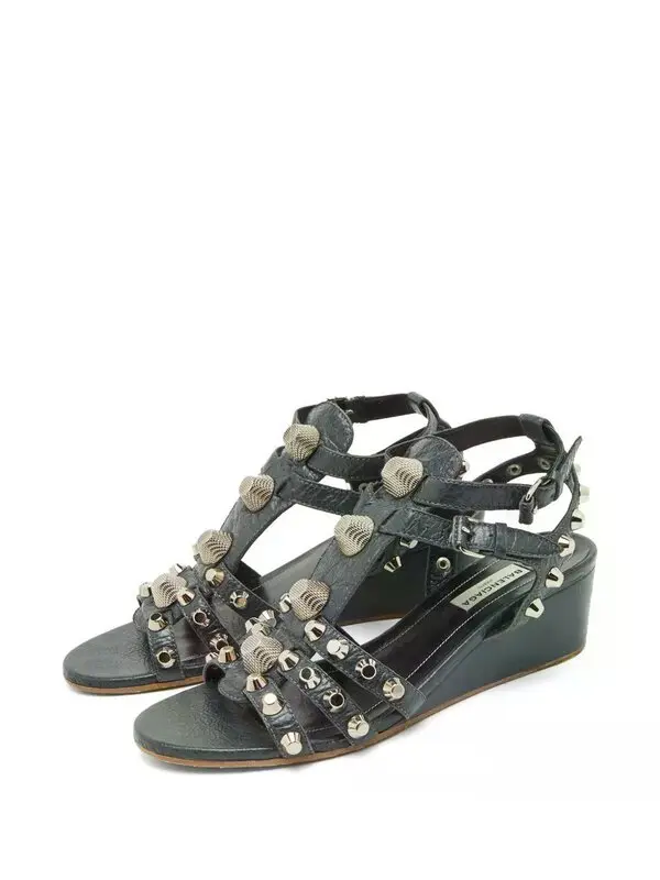 Balenciaga Arena Studded Wedge Sandals