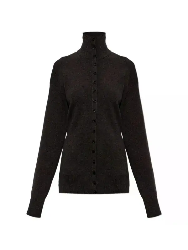LEMAIRE Button-up Wool Cardigan - Brown