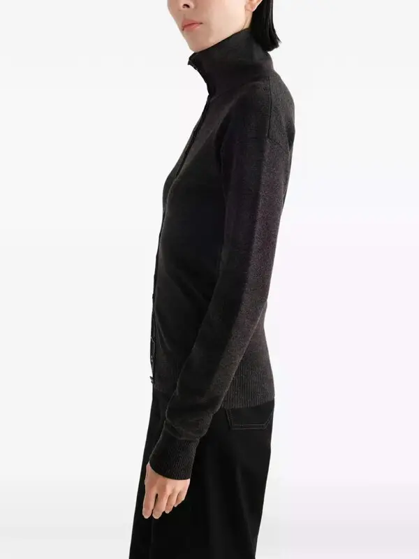 LEMAIRE Button-up Wool Cardigan - Brown