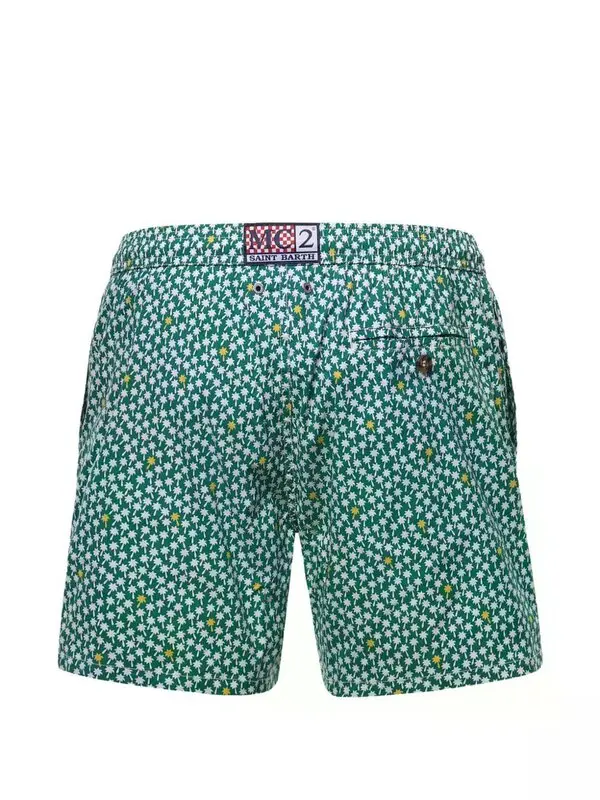 MC2 SAINT BARTH Palm Tree-print Swim Shorts