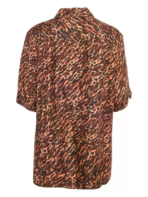Sandro Animal-print Short-sleeve Shirt
