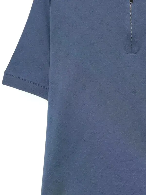 Pal Zileri Jacquard-logo Quarter-zip Polo Shirt