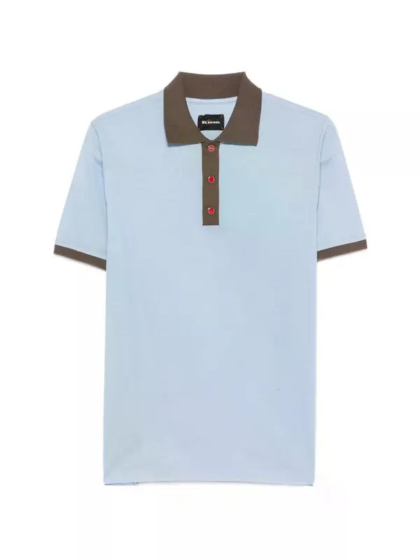 Kiton Contrast-trim Short-sleeves Polo Shirt