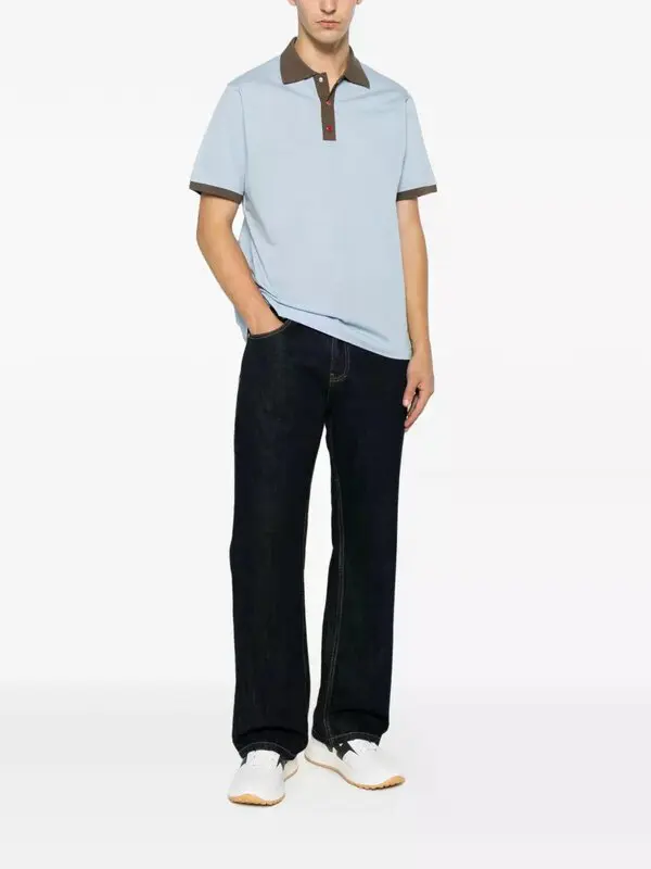 Kiton Contrast-trim Short-sleeves Polo Shirt