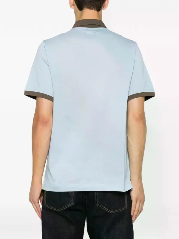 Kiton Contrast-trim Short-sleeves Polo Shirt