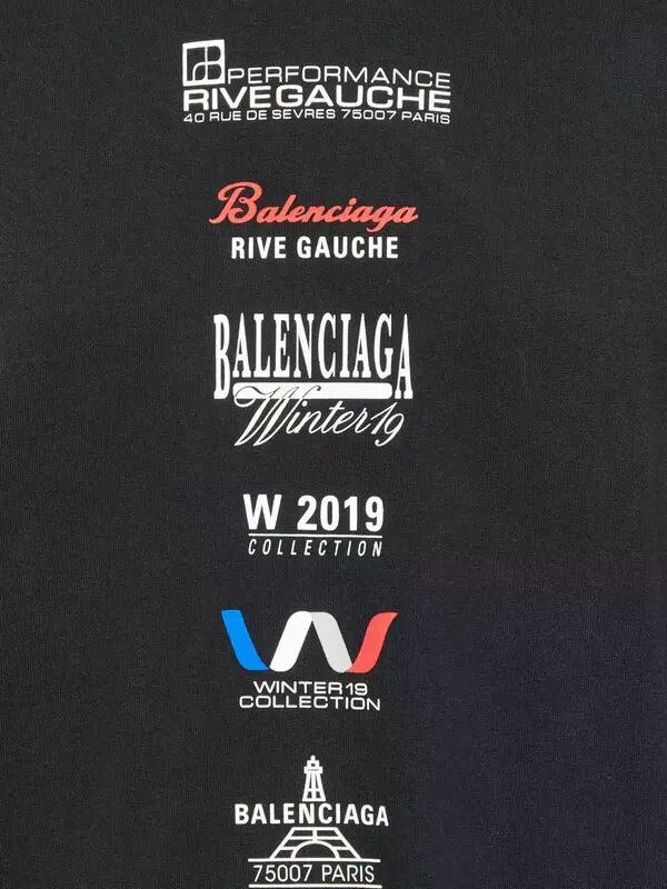 Balenciaga Logo-print Mock-neck Long-sleeve T-shirt