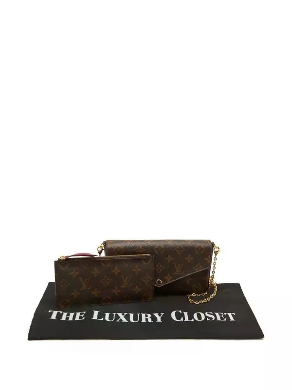 LOUIS VUITTON Pochette Félicie Monogram Shoulder Bag - Brown