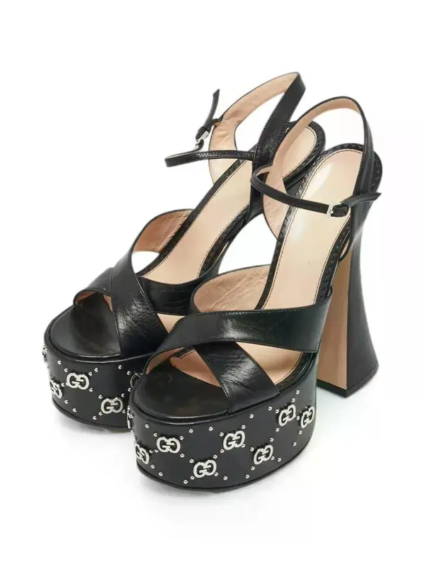 Gucci Janaya Interlocking G Platform Sandals - Black