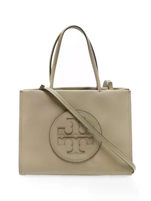 Tory Burch Small Ella Logo-patch Tote Bag - Neutrals