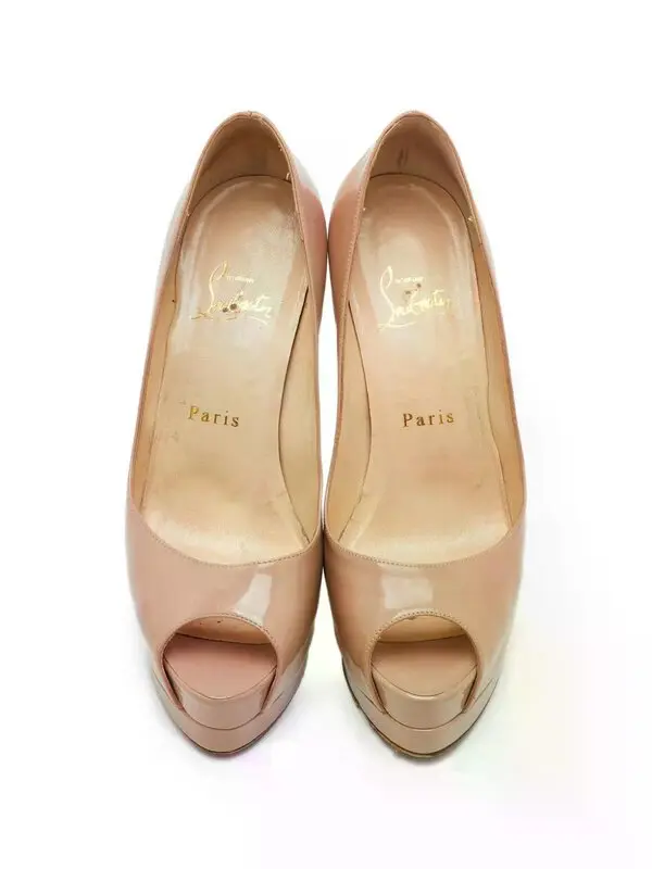 CHRISTIAN LOUBOUTIN Lady Peep Platform Heeled Pumps