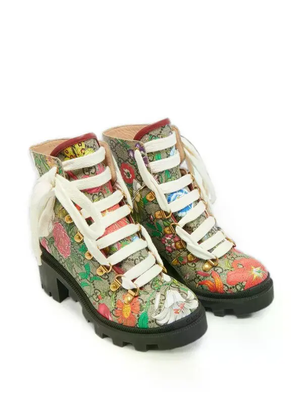 Gucci Gg Flora Ankle Boots