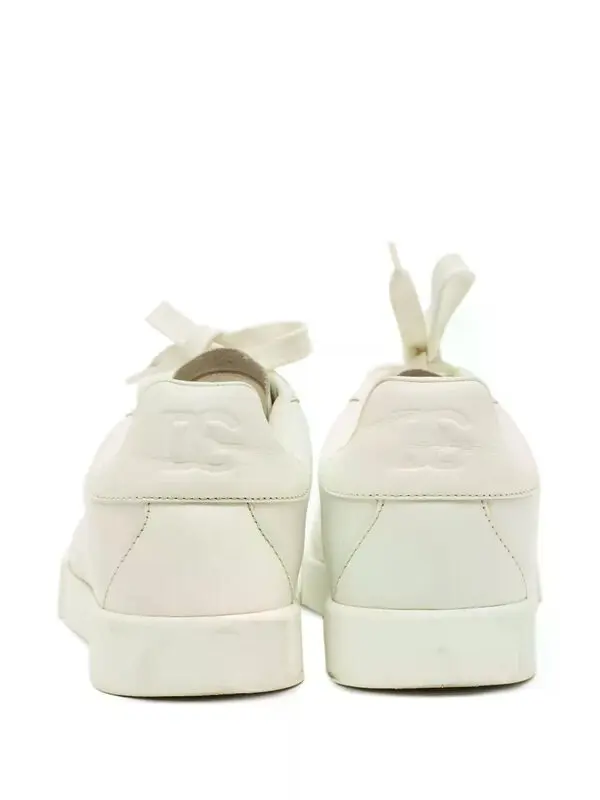 Dolce & Gabbana Portofino Perforated Leather Sneakers - White