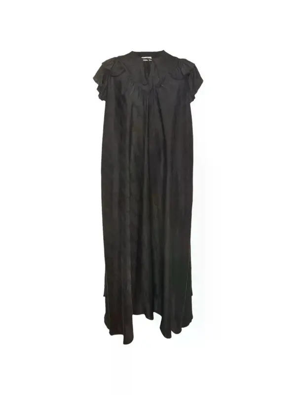Balenciaga Flou Monogram-jacquard Maxi Dress - Black
