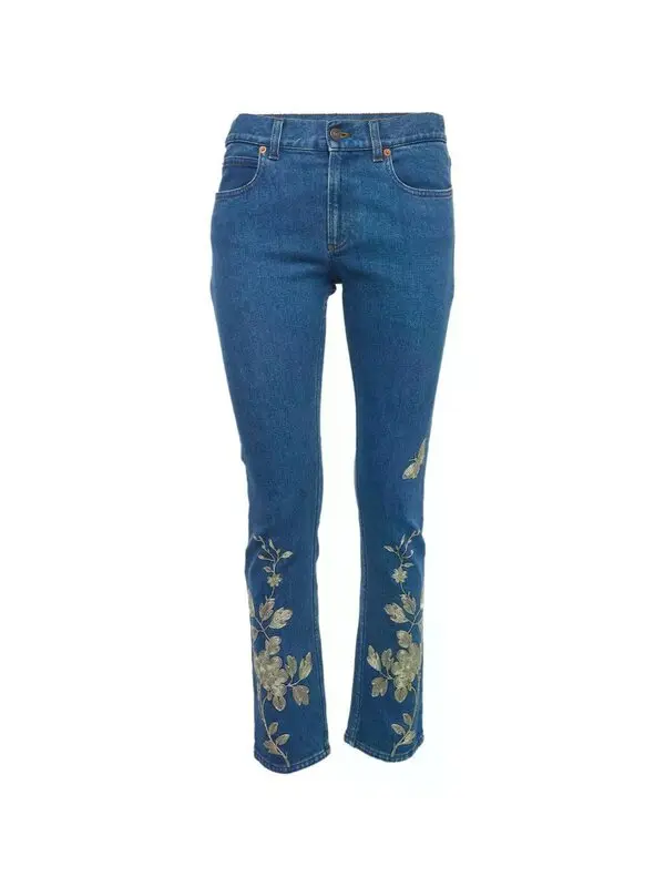 Gucci Floral-embroidered Jeans