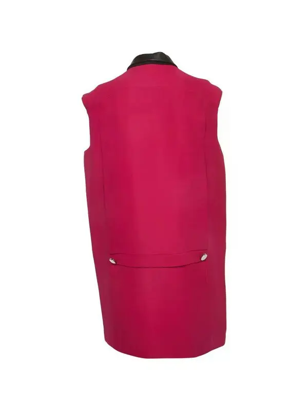 Gucci Leather-trim Sleeveless Blouse