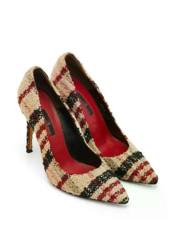 Carolina Herrera Check Tweed Pumps - Neutrals