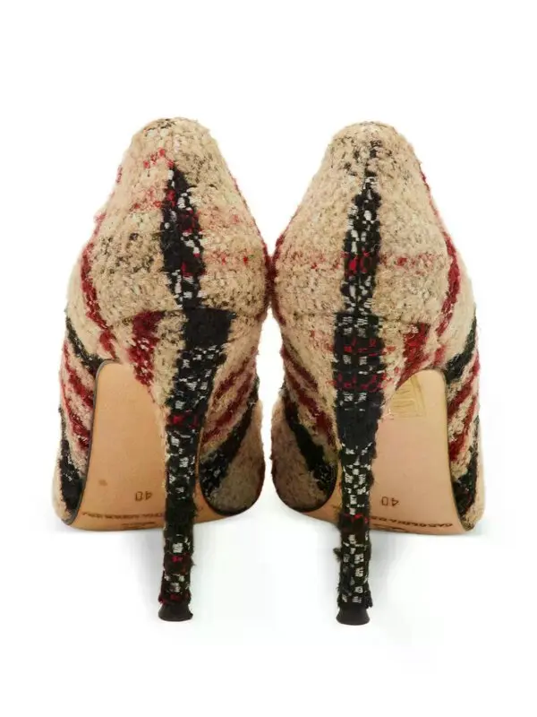 Carolina Herrera Check Tweed Pumps