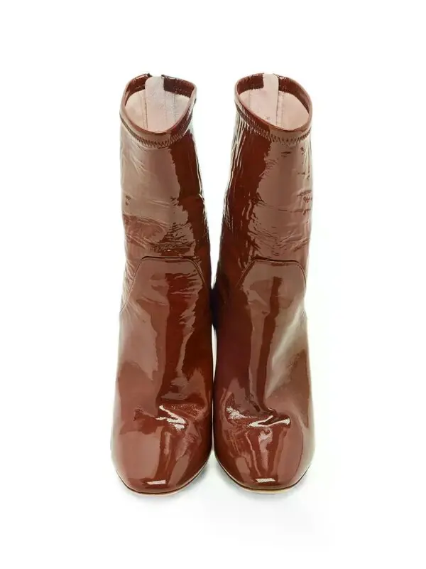 Dior Patent-leather Clear-heel Ankle Boots