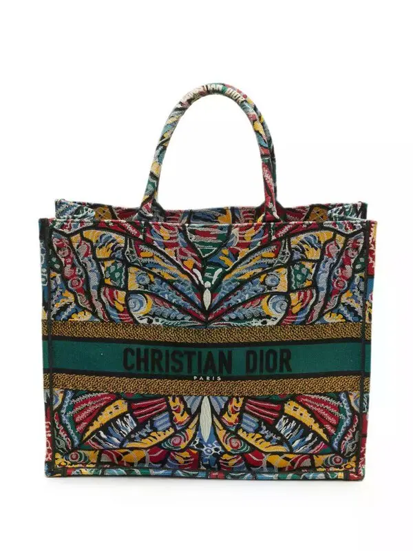 Dior 2018 Large Book Butterfly Tote Bag - Blue