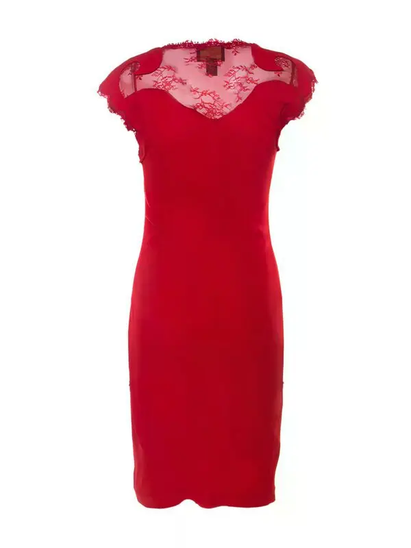 Roberto Cavalli Lace Detail Midi Dress