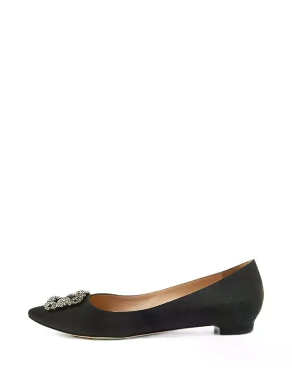 Manolo Blahnik Hangisi Crystal Ballet Flats