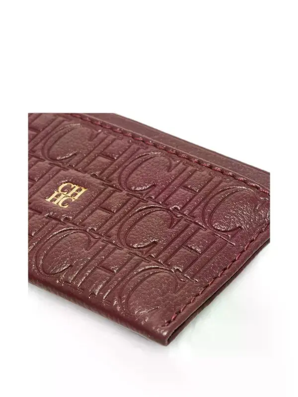 Carolina Herrera Embossed-logo Leather Card Holder