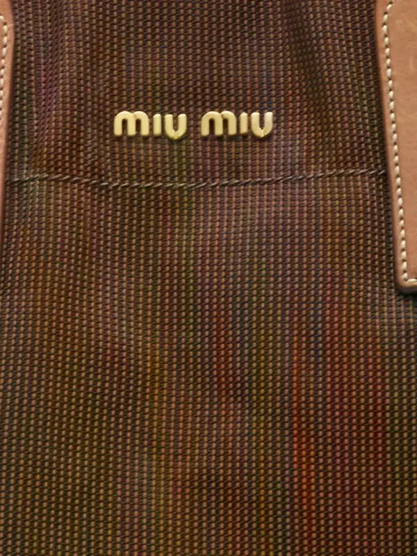 Miu Miu Leather-trim Shopper Tote Bag