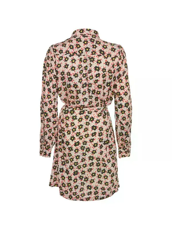 Moschino Floral-print Belted Midi Dress