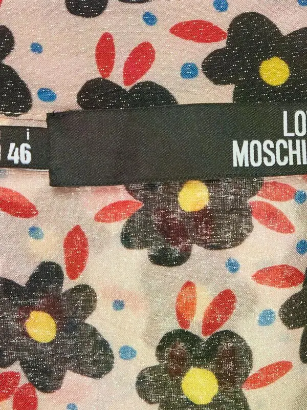 Moschino Floral-print Belted Midi Dress