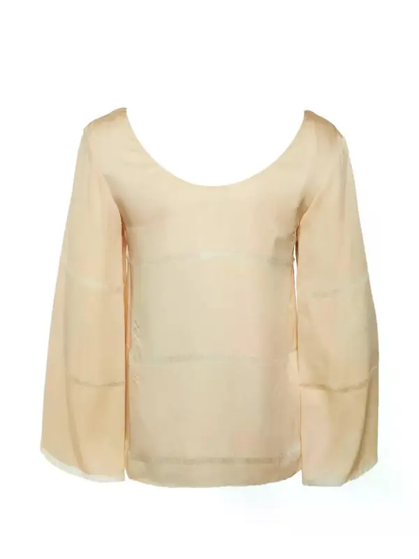 Elisabetta Franchi Long-sleeved Blouse - Neutrals