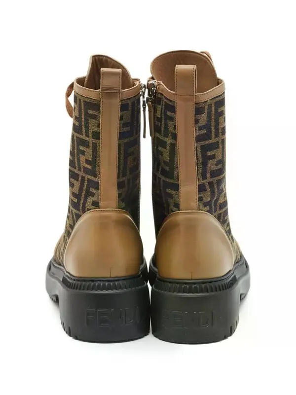 Fendi Ff Monogram Combat Boots
