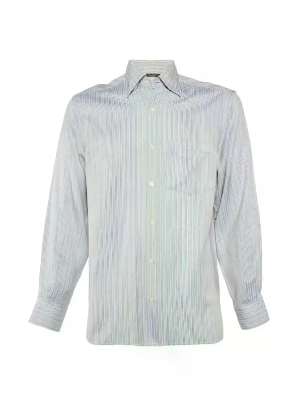 Ermenegildo Zegna Striped Long-sleeve Shirt - Blue