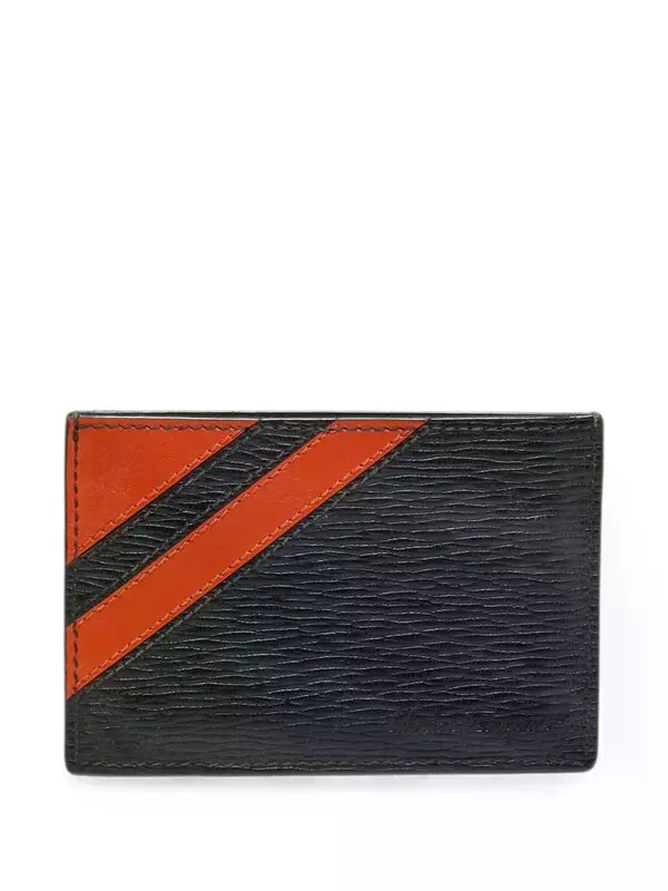 FERRAGAMO Diagonal-stripe Card Holder