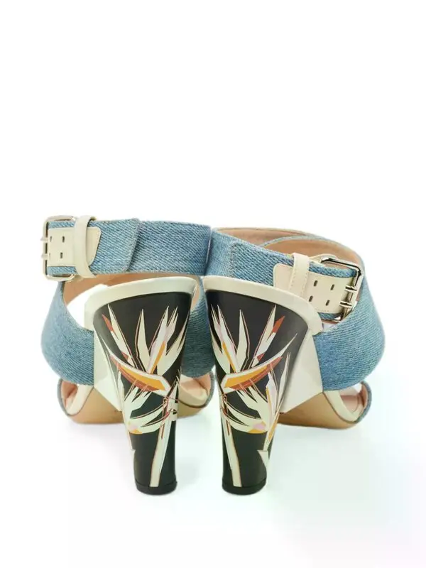 Fendi Flora Detail Ankle-wrap Sandals